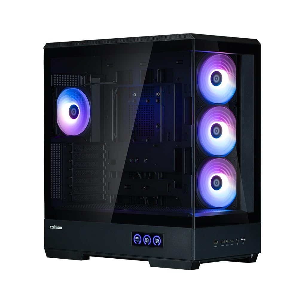 Zalman P50 DS Panorama Mid Tower PC Case (Black) | Games Store | قيمز ستور