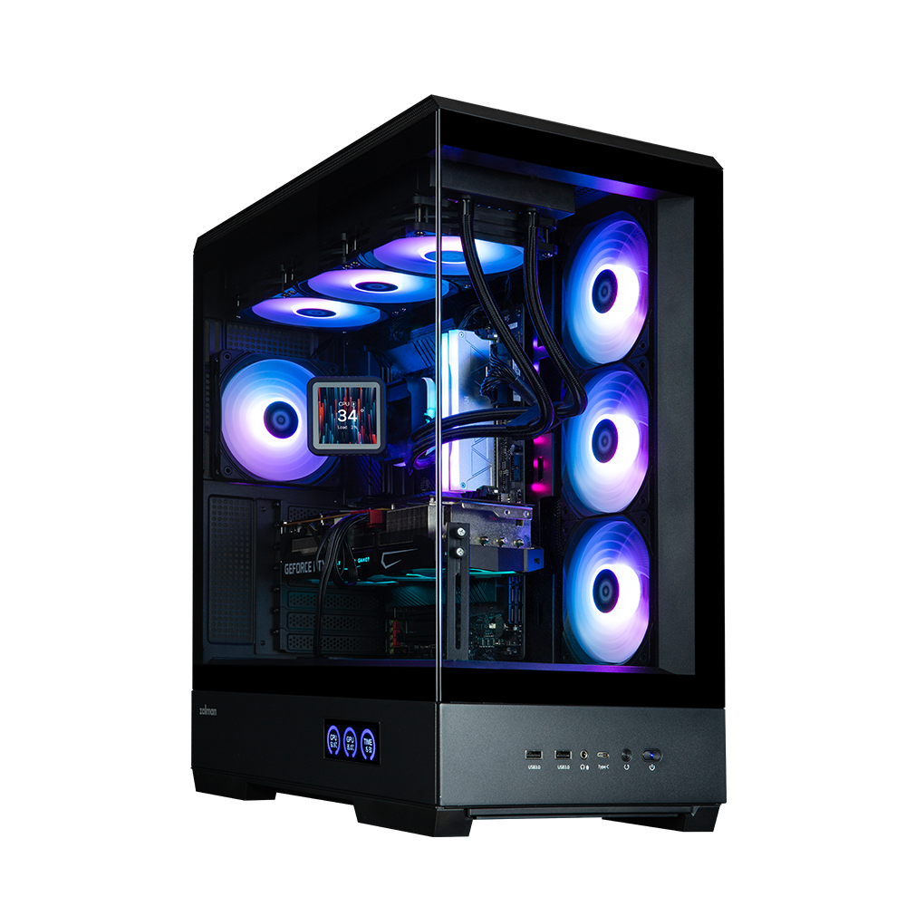Zalman P50 DS Panorama Mid Tower PC Case (Black) | Games Store | قيمز ستور