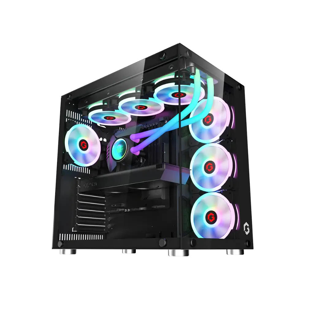 GAMEON Emperor Midnight II Series Mid Tower Gaming Case - Black | Games ...